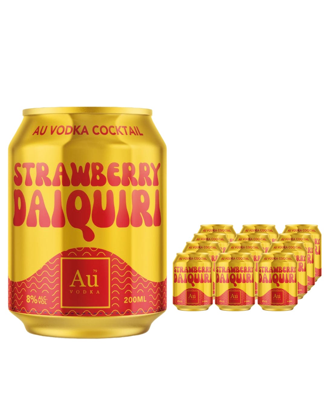 Au Vodka Strawberry Daiquiri Premixed Drink Multipack, 12 x 200 ml ...