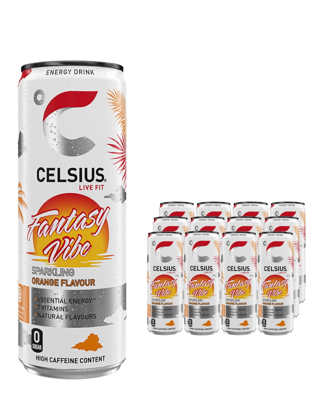 Celsius Sparkling Fantasy Vibe Energy Drink Multipack, 12 x 355 ml ...