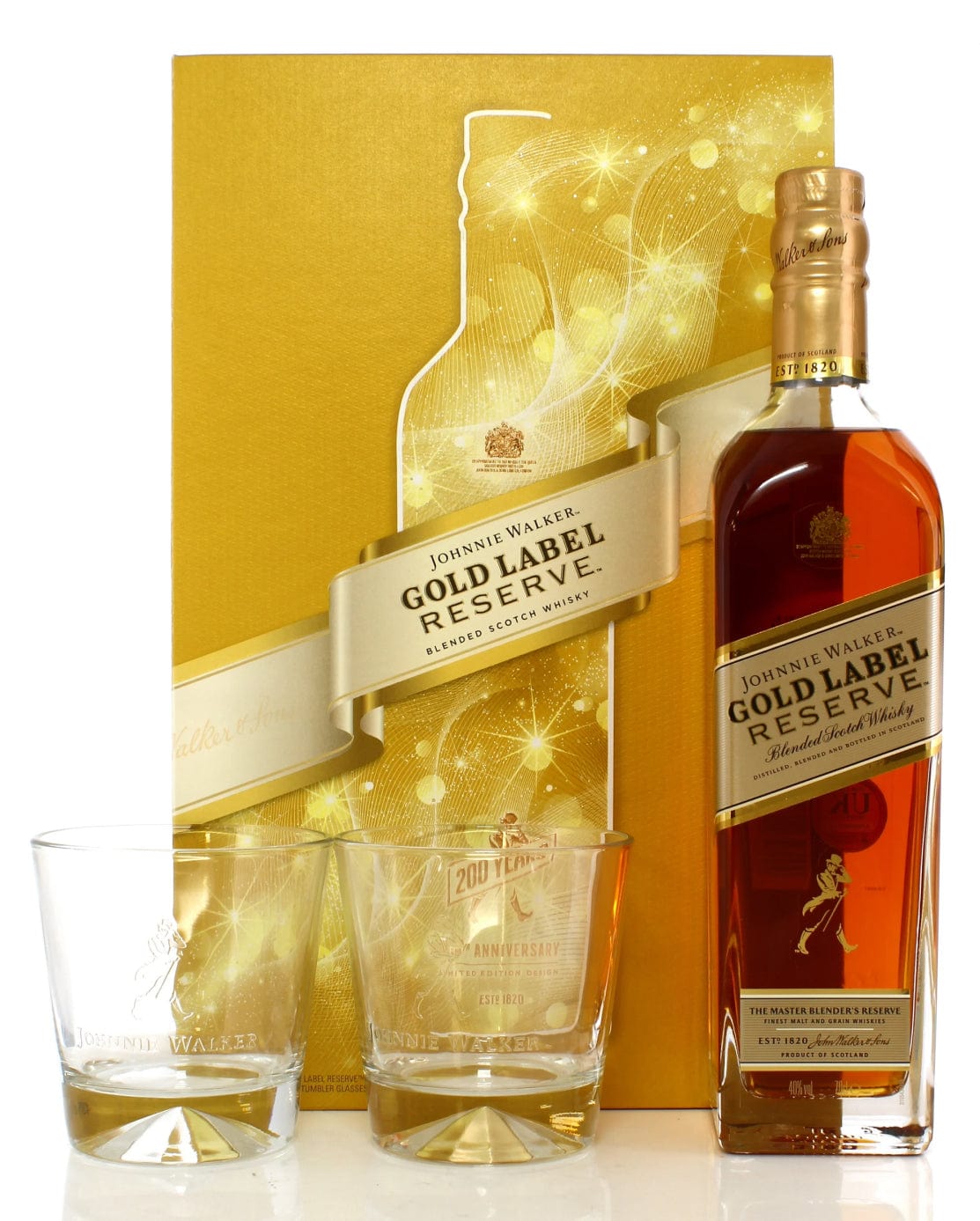 Johnnie Walker Gold Label Reserve 200th Anniversary Gift Set, 70 cl ...