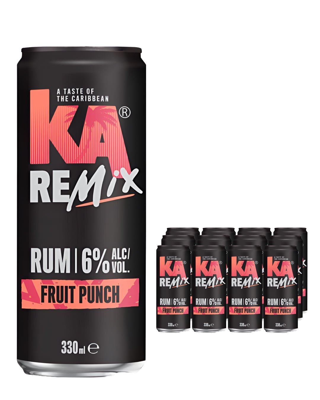 KA Remix Rum Fruit Punch Premixed Can Multipack, 12 x 330 ml – The ...