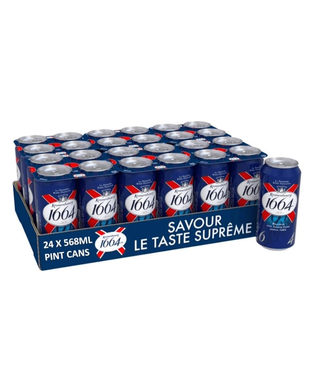 Kronenbourg 1664 Lager Beer Cans Multipack, 24 x 568 ml – The Bottle Club