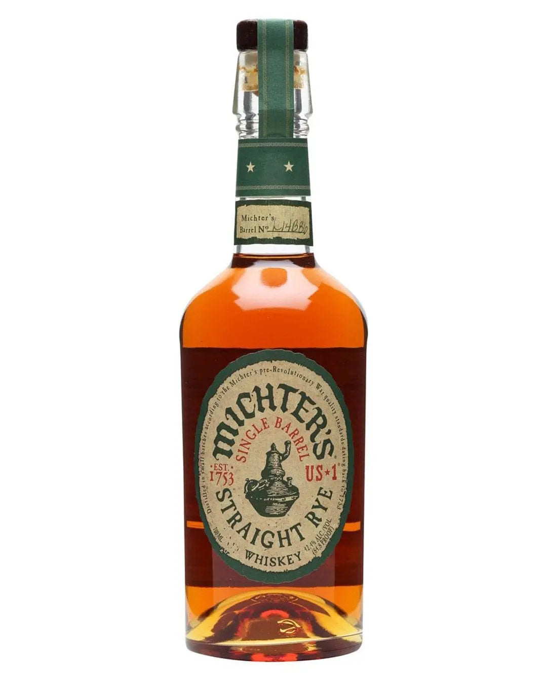 Mitcher's U.S. Number 1 Rye Whiskey, 70 cl | Gin | The Bottle Club