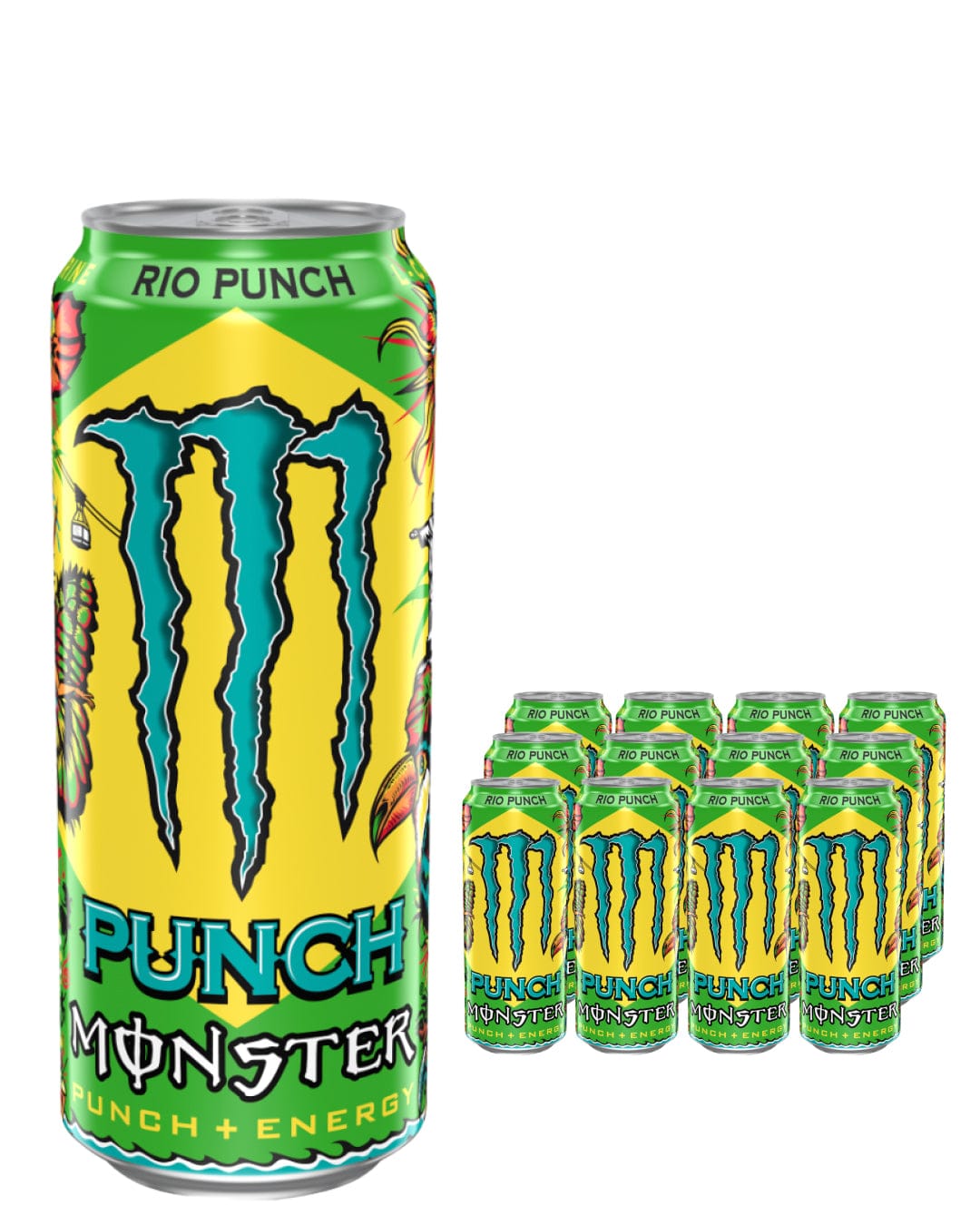 Monster Rio Punch Juice Energy Drink Can Multipack, 12 x 500 ml – The ...