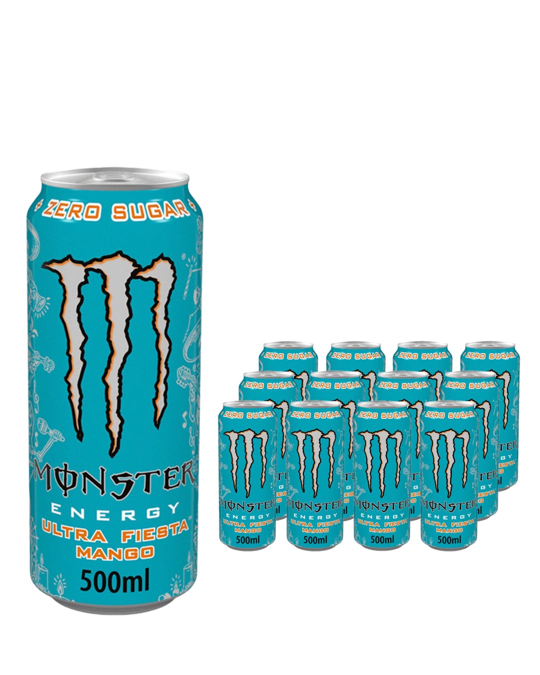 Monster Ultra Fiesta Mango Energy Drink Can Multipack, 12 x 500 ml ...