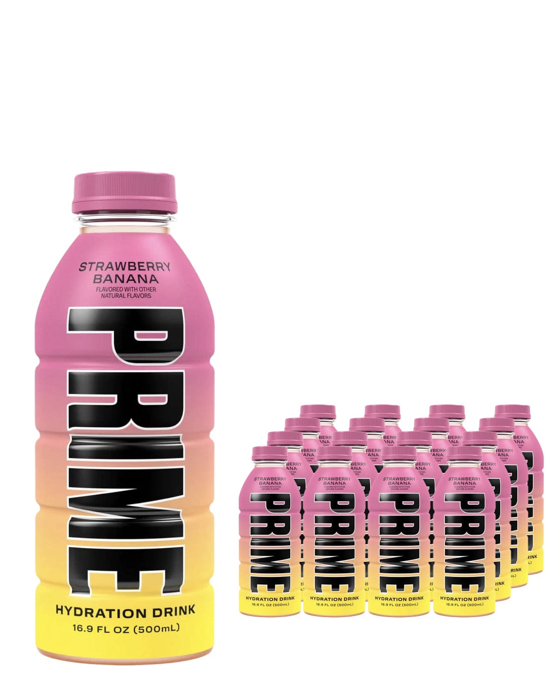 Prime Strawberry Banana Hydration Drink Multipack, 12 x 500 ml – The ...