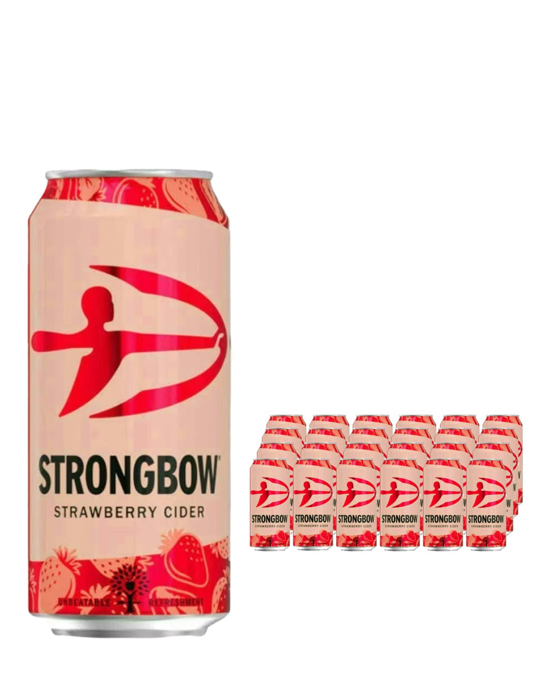 Strongbow Strawberry Cider Cans Multipack, 24 x 440 ml – The Bottle Club